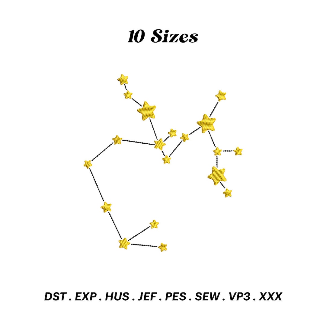 Sagittarius Constellation Embroidery Design, Archer Designs File ...