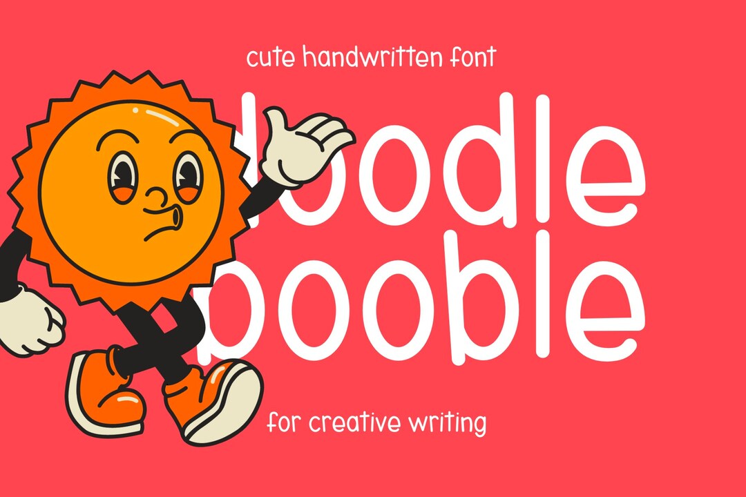 Doodle Booble Font: Bubble Handwritten Style (OTF, TTF, SVG) - Etsy