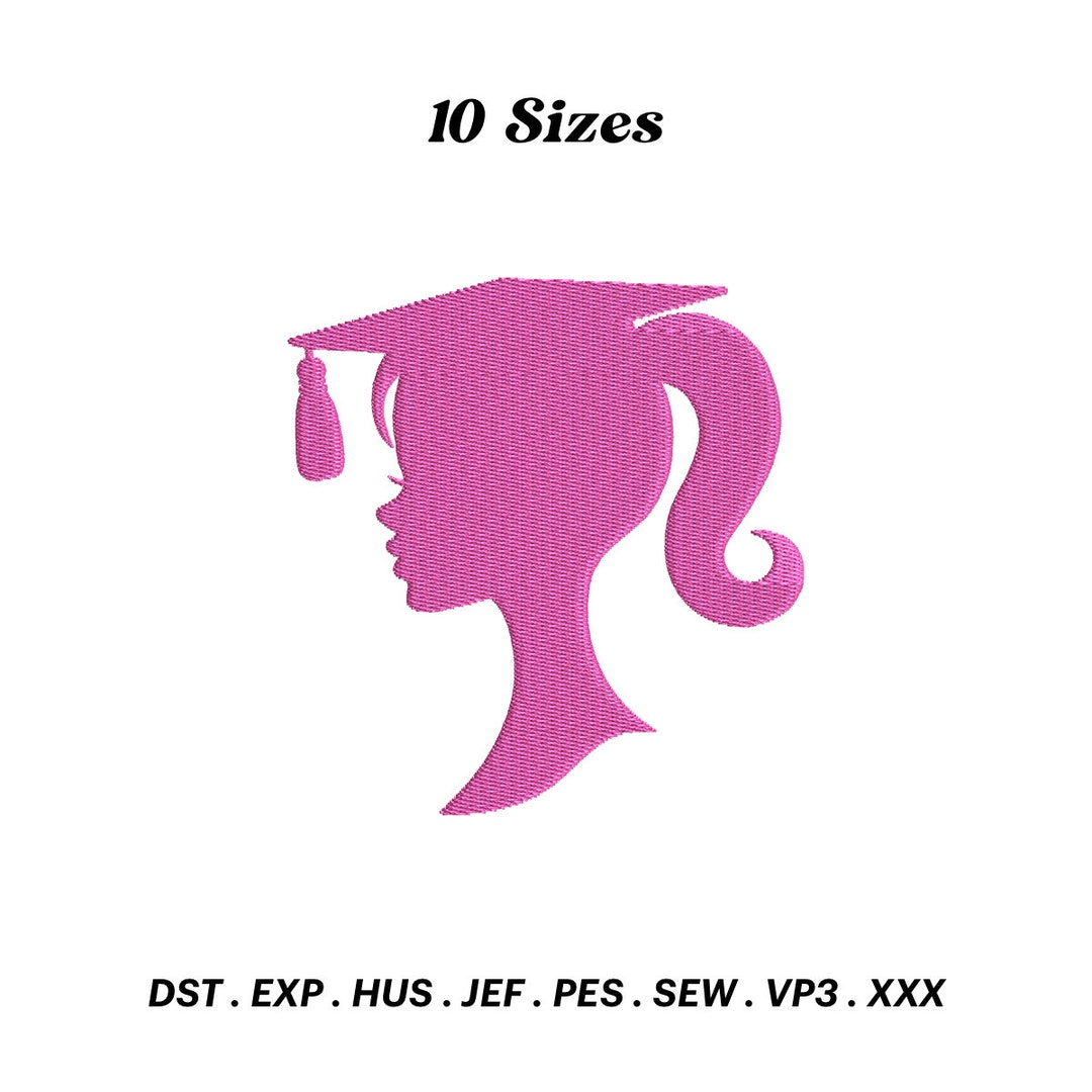 Graduation Girl Silhouette Embroidery Design (digital Download) - Etsy