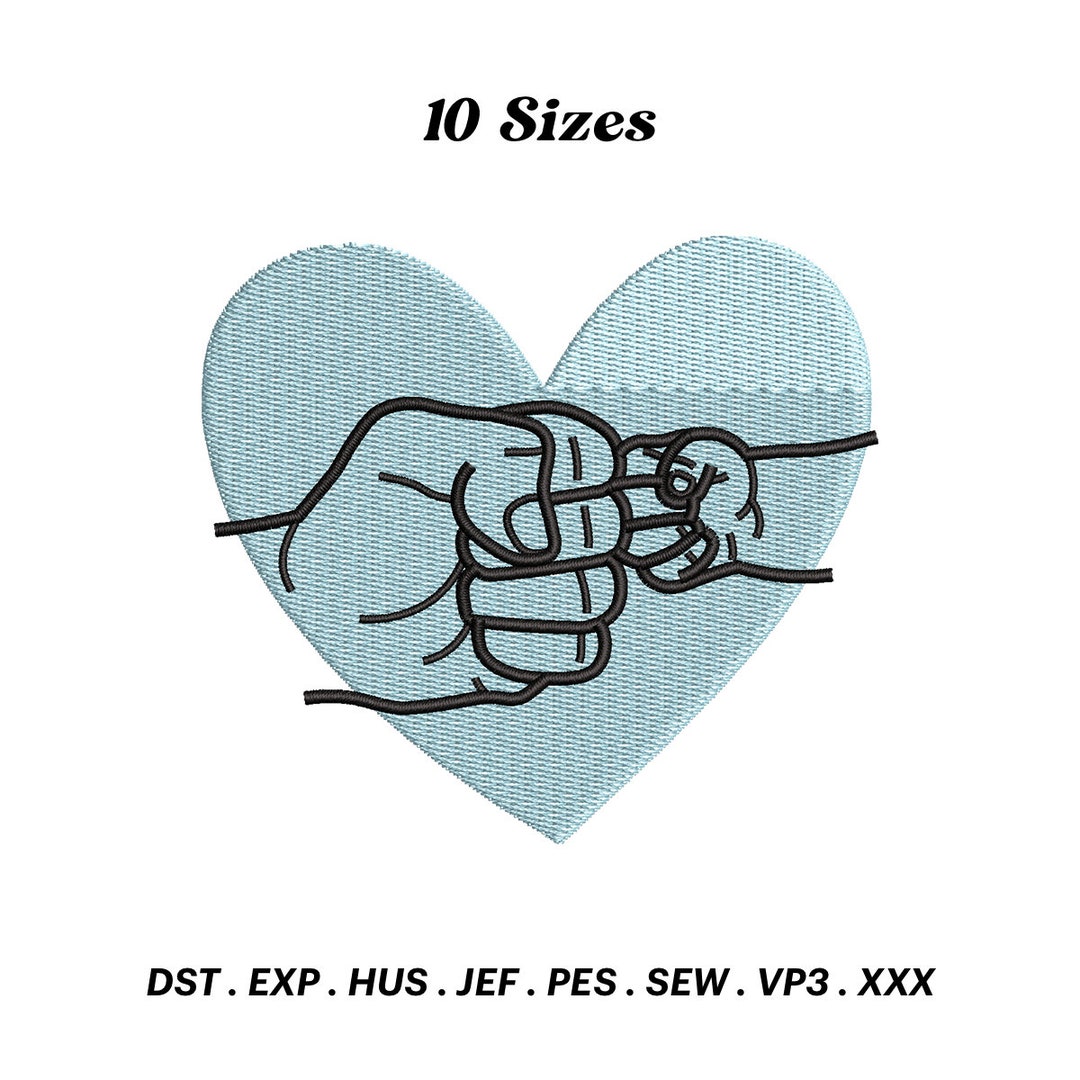 Father and Child Fist Bump Embroidery Design, Gift for Dad, New Dad ...