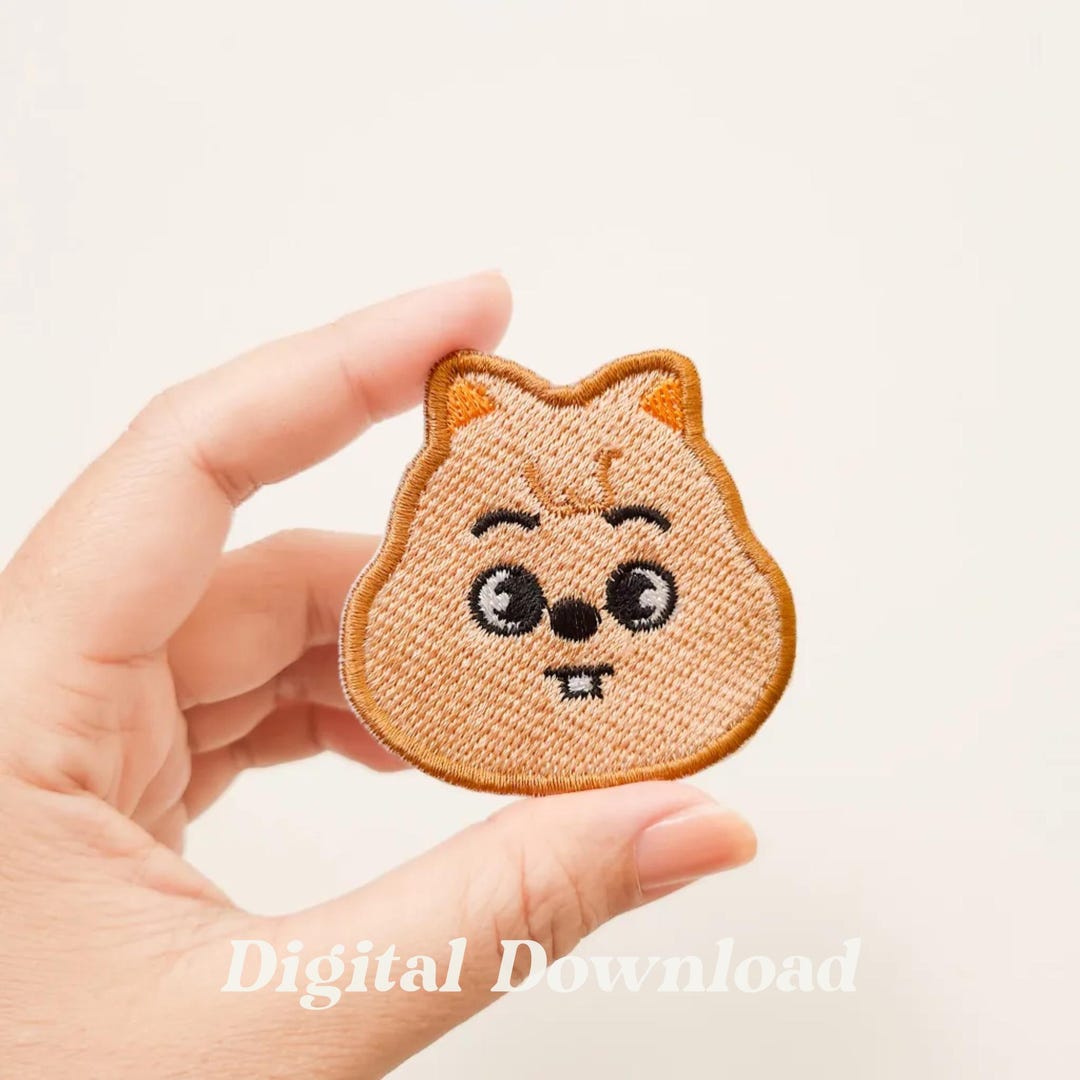 Cute Quokka Embroidery Design, Cute Embroidery Patch, Kpop Embroidery ...