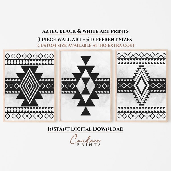 Black White Aztec - Etsy