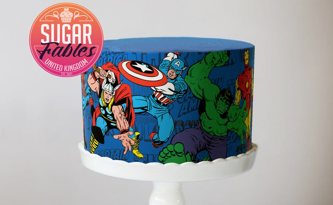 Superhero Comic Book Action Hero Cake Wrap, Icing Sheets, Edible Icing ...