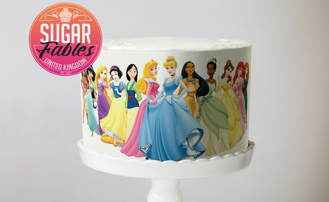 Princesses Edible Image, Cake Wrap, Princess Party Decoration. - Etsy UK