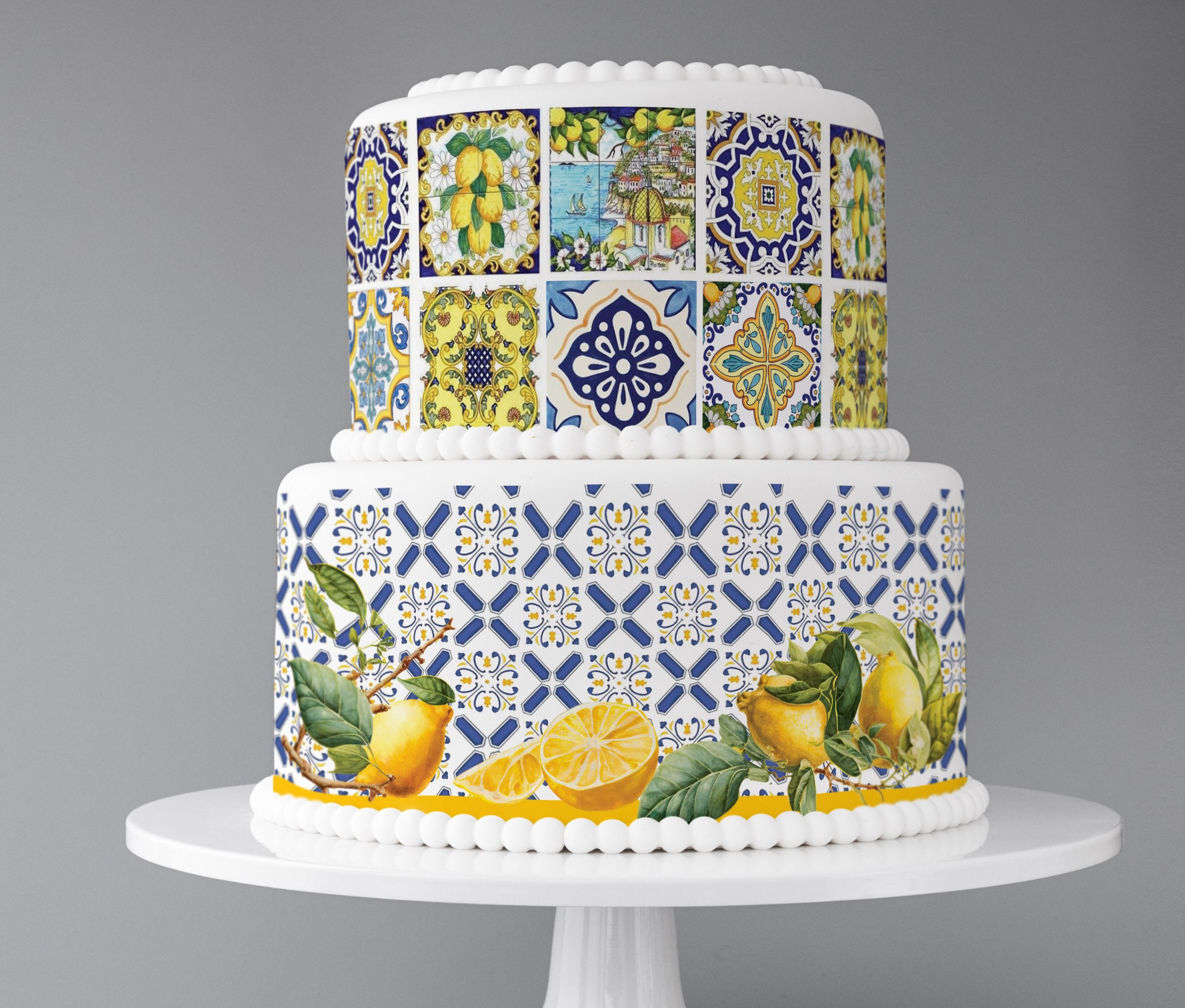 Italian Tiles Amalfi Coast Cake Wrap Icing Sheets Edible - Etsy