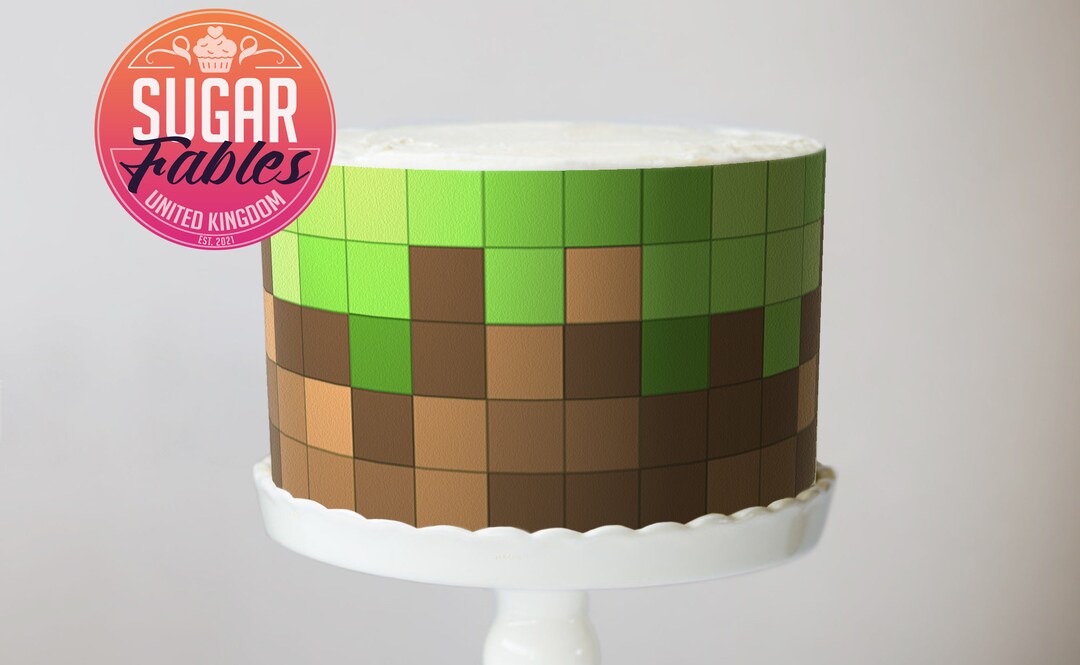 Minecraft Pixel Tiles Icing Sheet, Cake Wrap - Etsy Canada