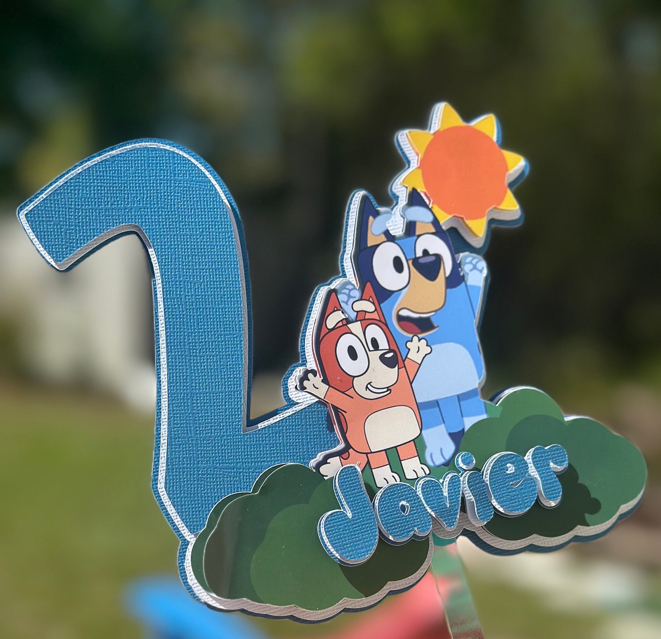 Bluey Inspired Cake Topper Cake Topper Bluey Topper Cake Decoration ...