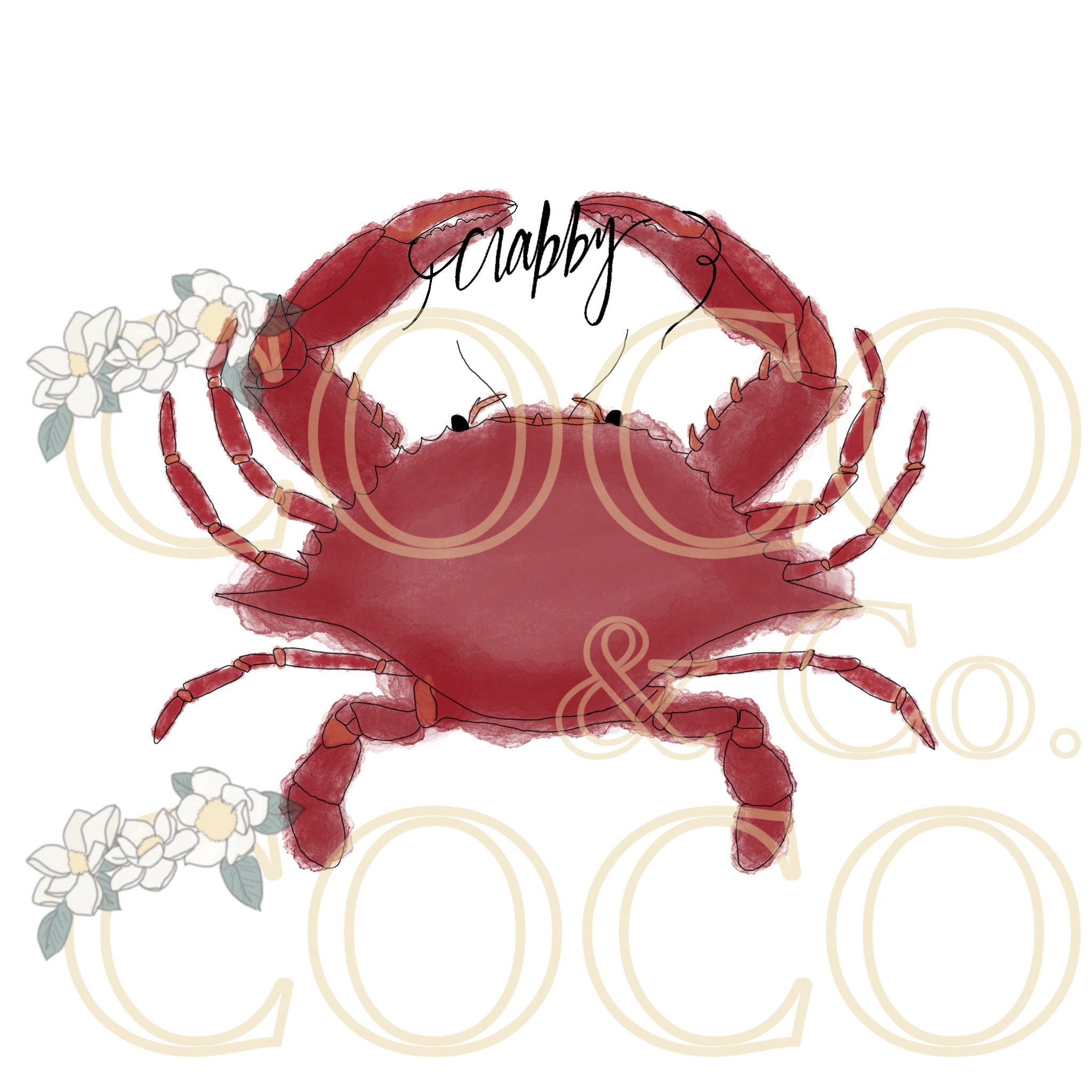 Crabby, Printable, Instant Download, Sublimation, Waterslide, Sticker ...