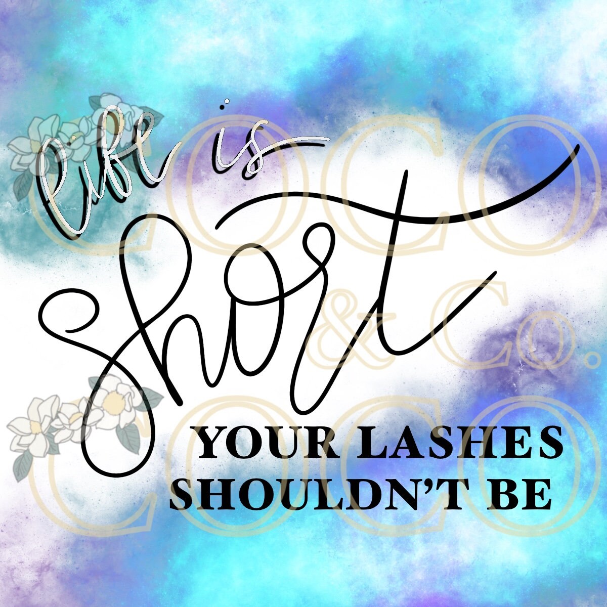 Life is Short Printable, Instant Download, Sublimation, Waterslide ...