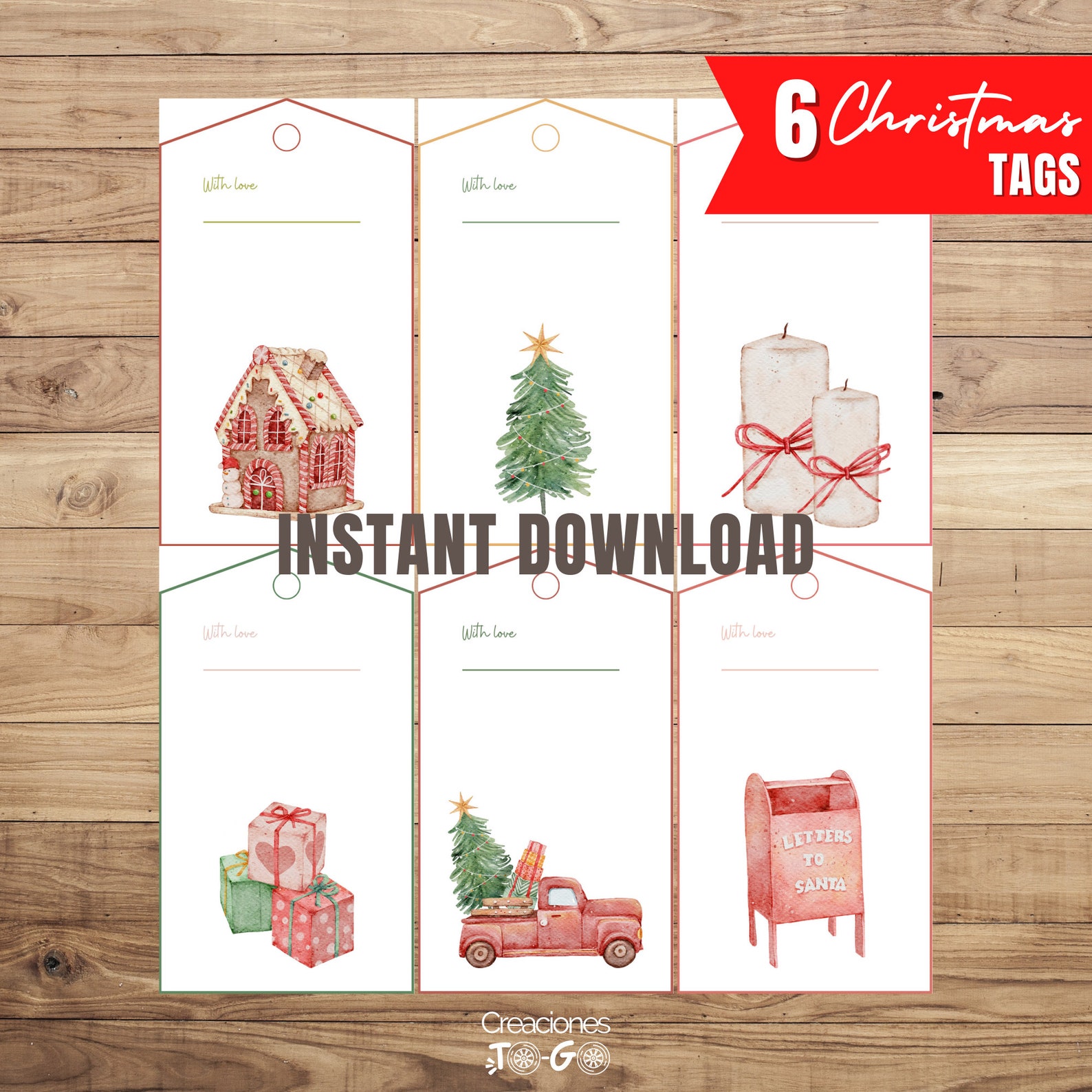 Christmas Gift Tags, Printable Christmas Cards, Merry Christmas Cards ...