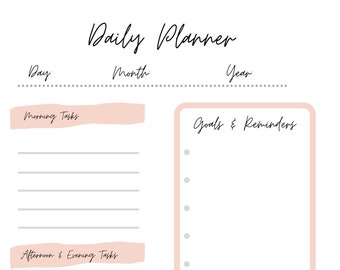 Modern Daily Planner Instant Download Digital Printable - Etsy