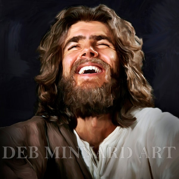 Jesus Laughing Print - Etsy