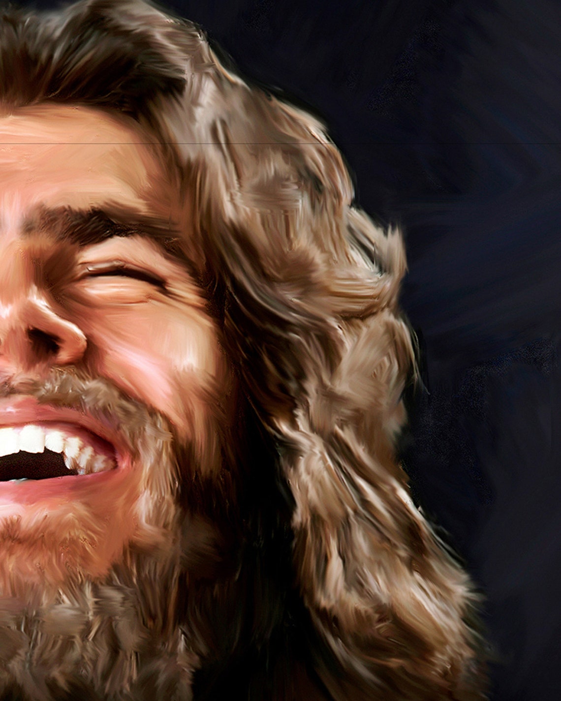 Jesus Kunst, Lachender Jesus. von Deb Minnard, ein gewidmeter ...