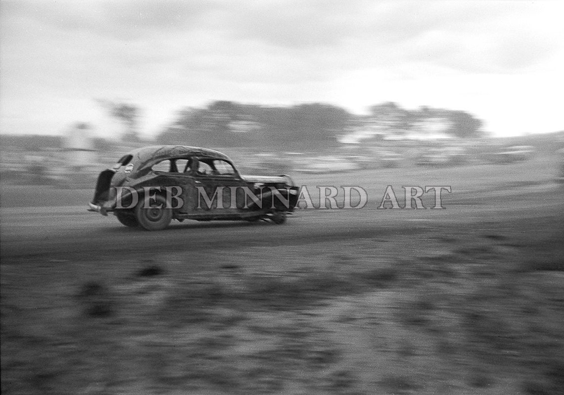 Vintage Photos of Stock Car Racing From 1951. All the Grit and - Etsy