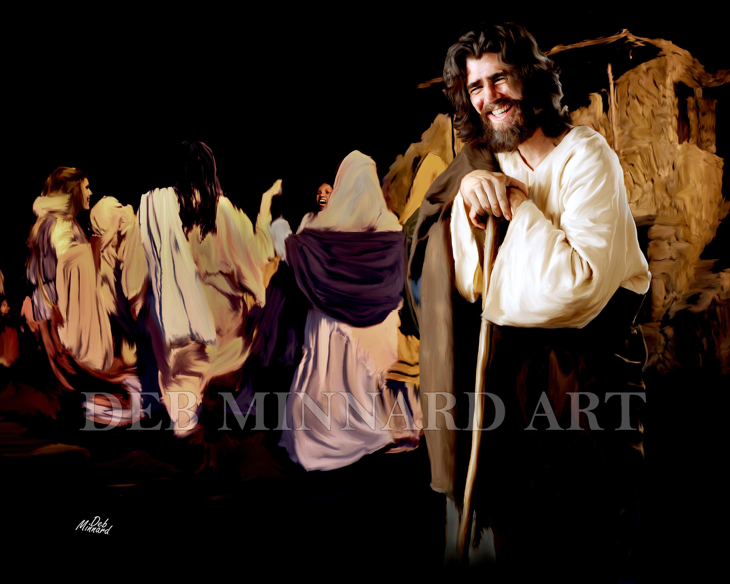 Jesus Art jesus at a Wedding A Digital Painting - Etsy