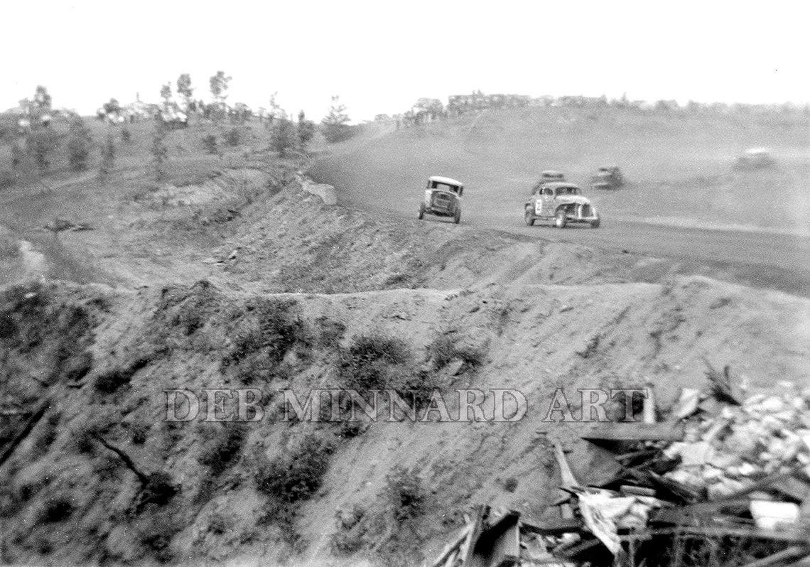 Vintage Photos of Stock Car Racing From 1951. All the Grit and - Etsy