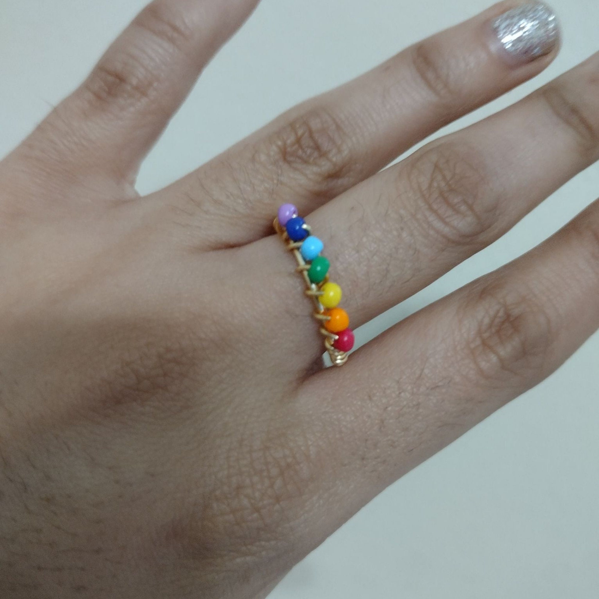 Rainbow Pride Ring Wire, Bead Ring Pride Flag, Bead Ring Pride Flag ...