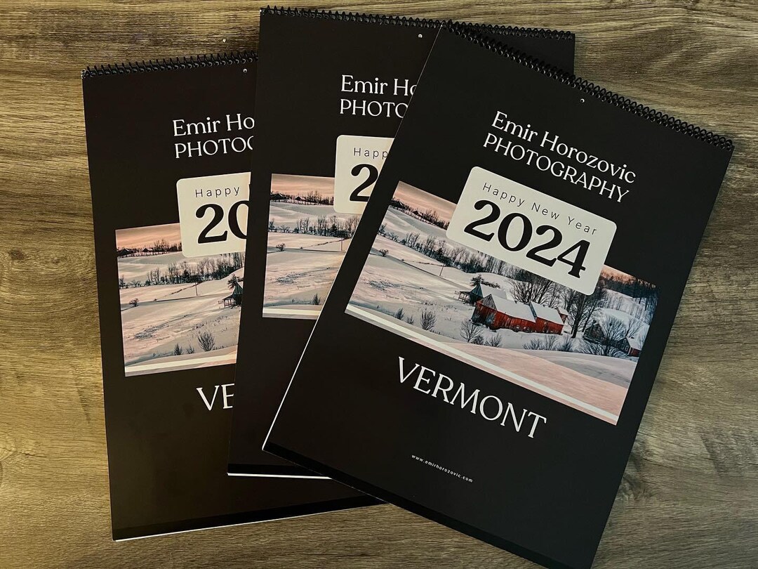 2024 Vermont Photography Wall Calendar 11x17in Local Vermont ...