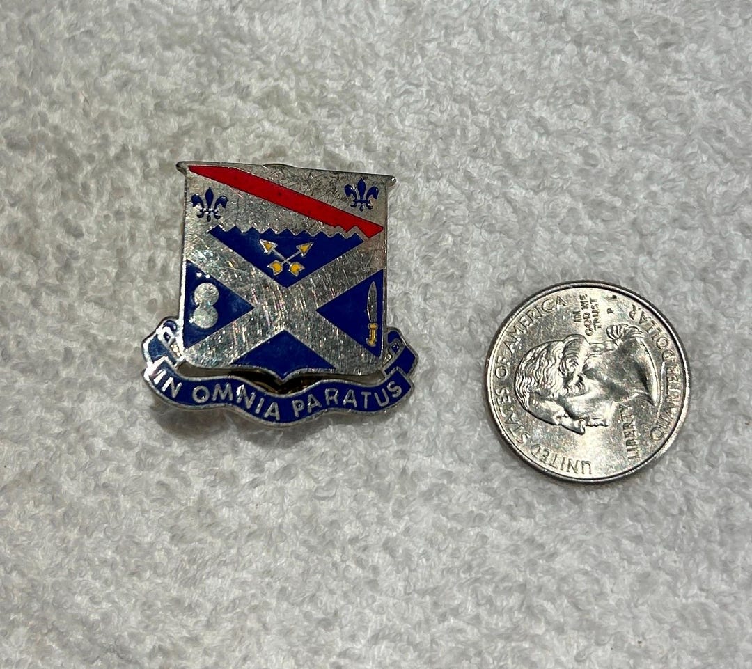US Military 114th Infantry Regiment Insignia Pin in Omnia Paratus ...