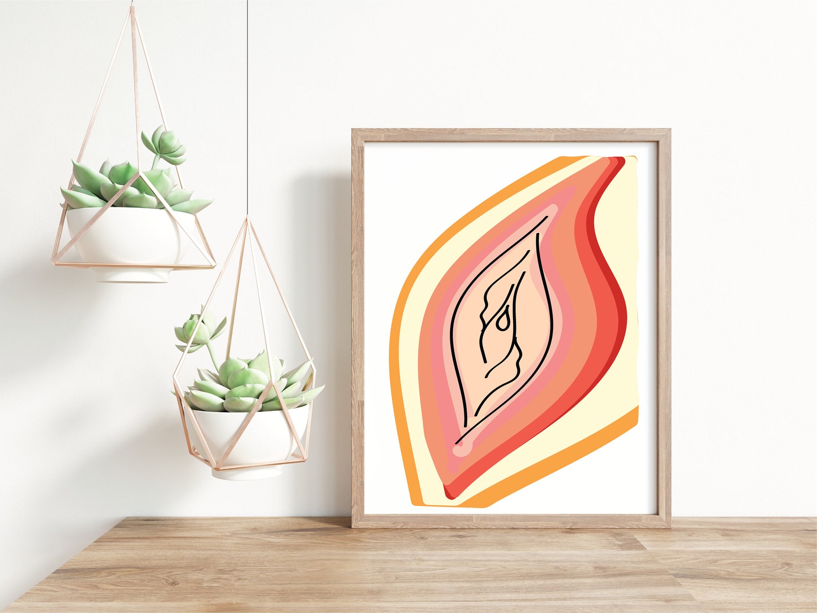 Modern Yoni Wall Art Pdf Divine Female Energy Abstract Vulva Etsy