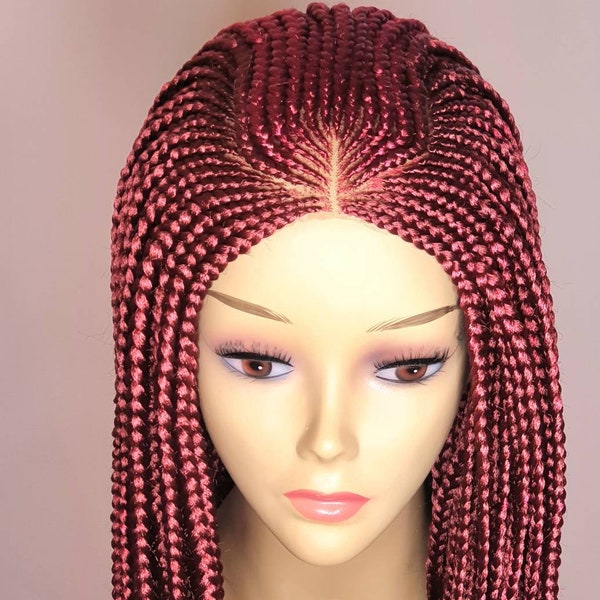Cornrow Braided Wig Etsy