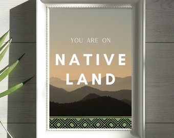 You Are on Native Land Sign - Etsy