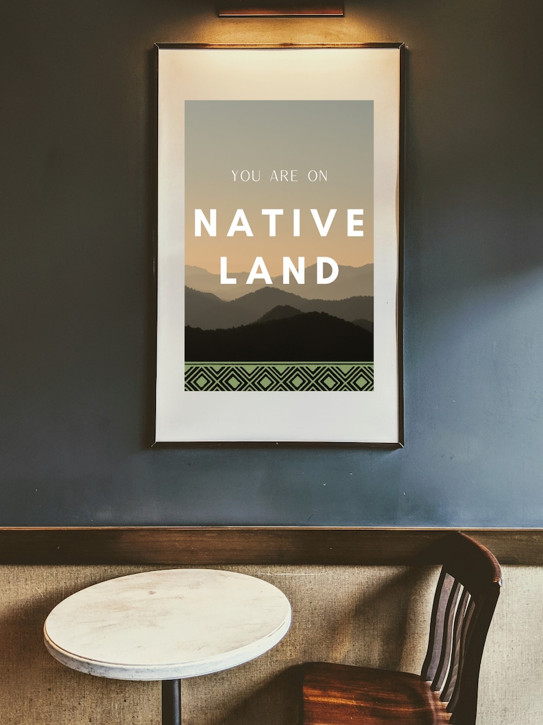 You Are on Native Land Poster, Printable Wall Art, Indigenous Peoples ...
