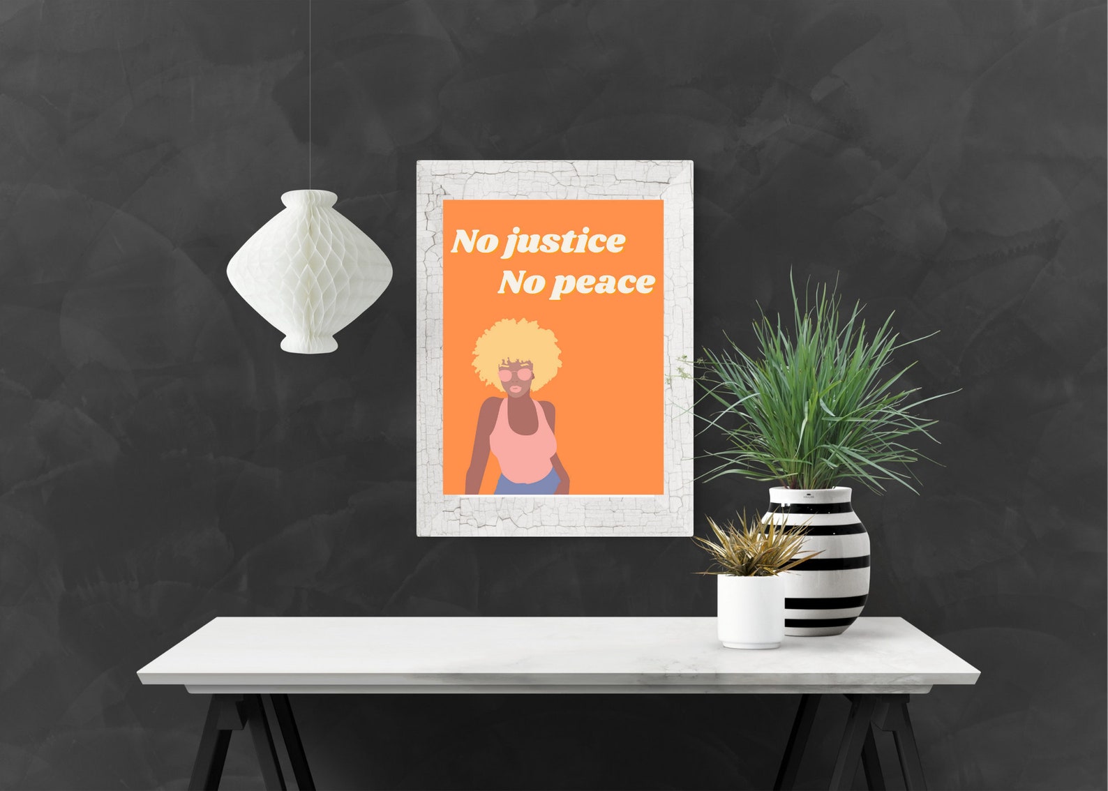 No Justice No Peace Wall Art, Black Lives Matter Poster, BLM, Protest ...