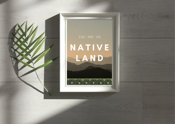 You Are on Native Land Poster Printable Wall Art Indigenous - Etsy