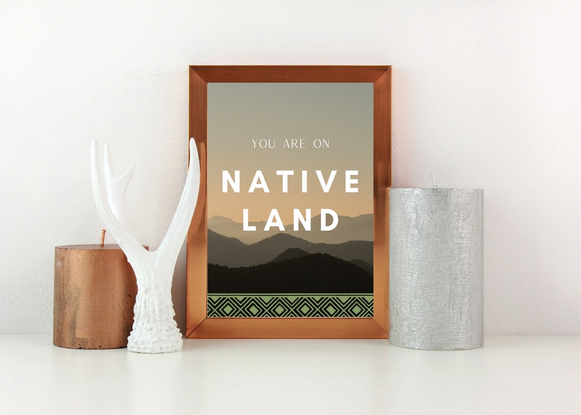 You Are on Native Land Poster, Printable Wall Art, Indigenous Peoples ...