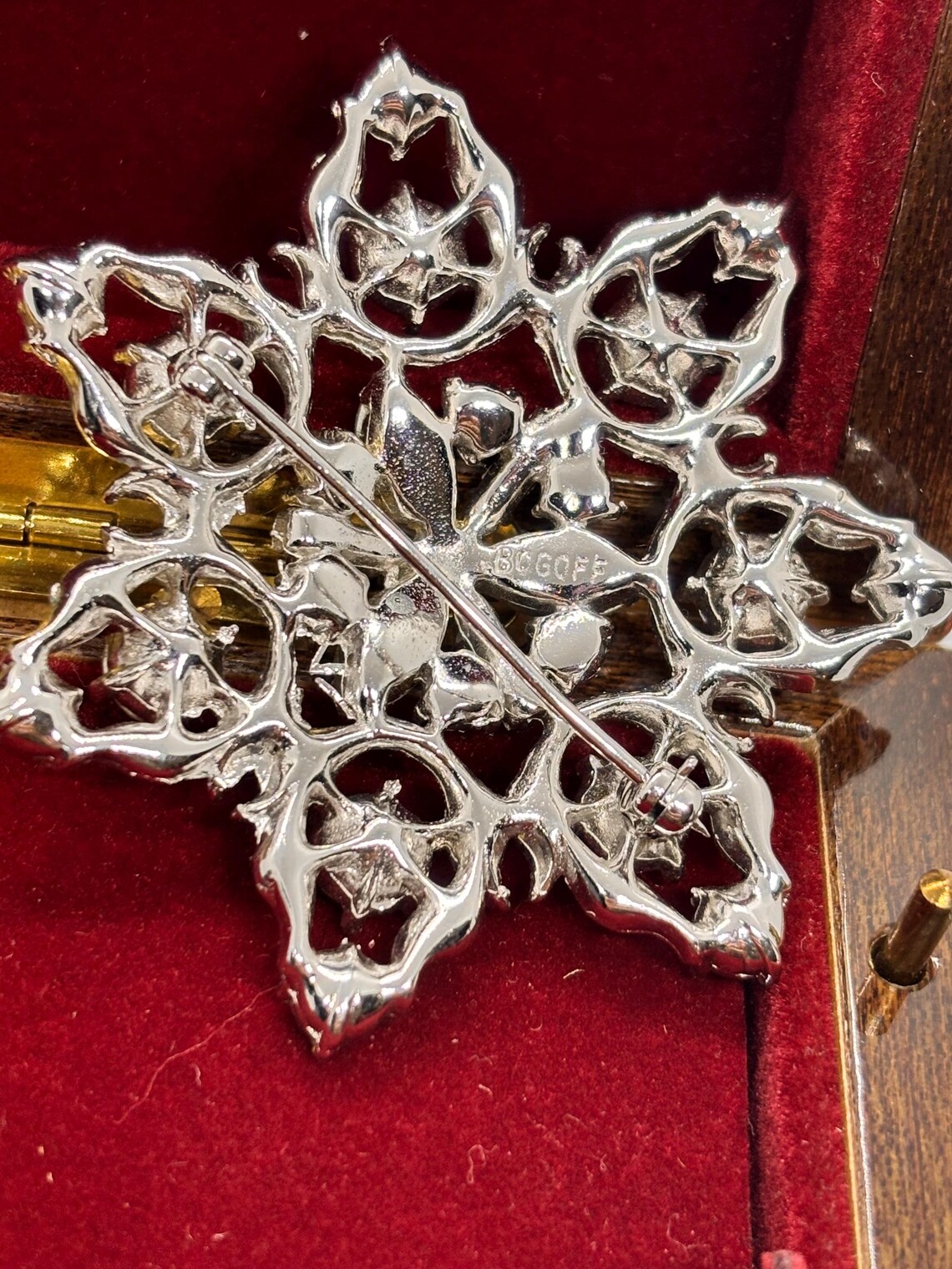 Vintage Signed Bogoff Arora Rhinestone Star Brooch Silver Rhodium - Etsy