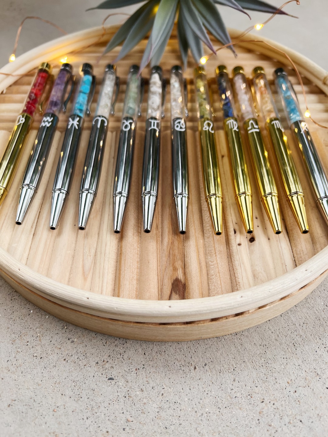 Zodiac Gemstone Ballpoint Pen, Writer Gift - Etsy