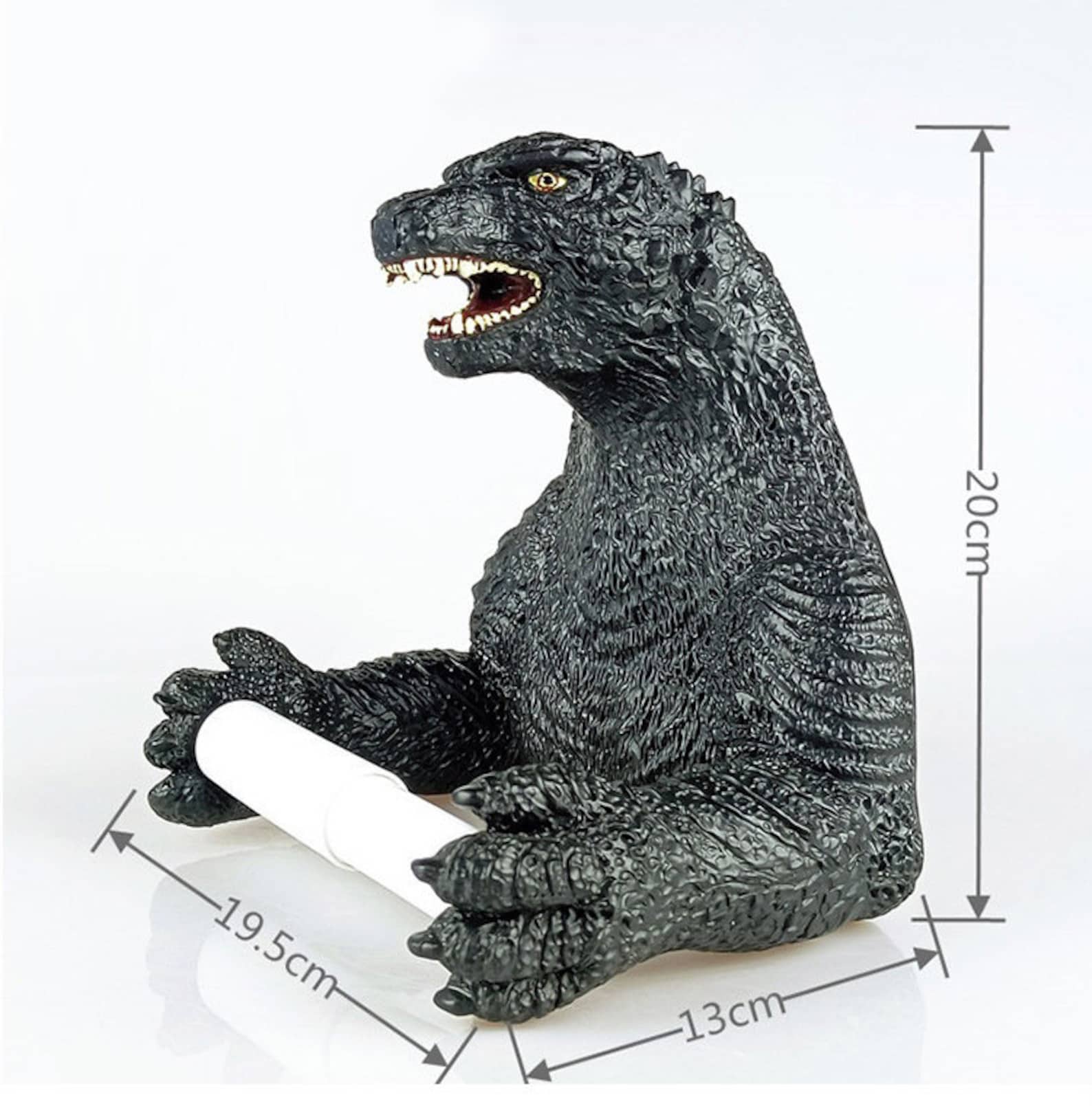 Godzilla Toilet Paper Holder: Resin Dinosaur Bathroom Decor - Etsy