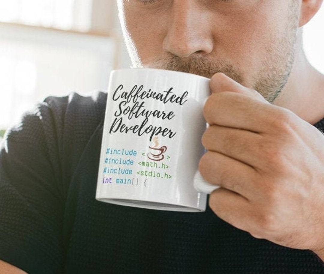 Caffeinated Software Developer Mug Coffee Lover Mug Coffee Lover Gift ...