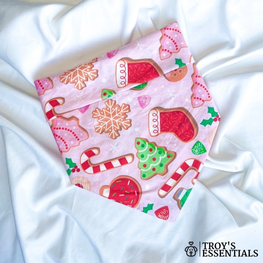 Christmas Dog Bandana | Girl Dog Christmas Bandana | Pink Christmas ...