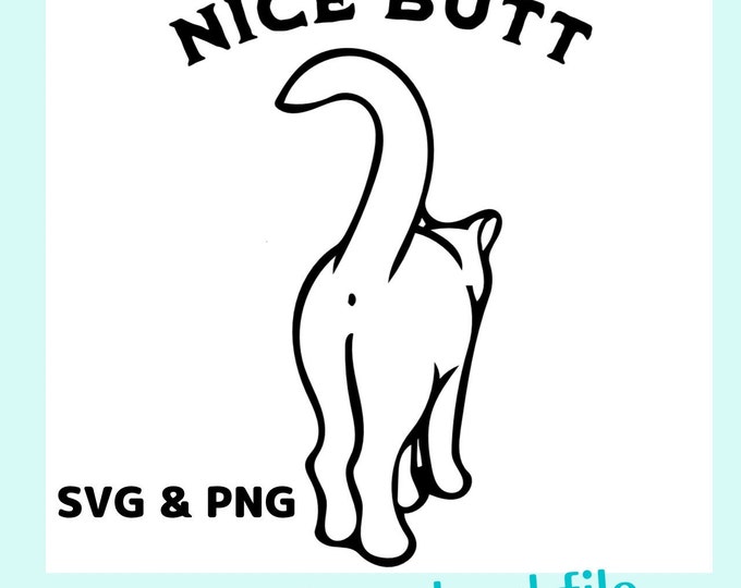 Cat Butt Svg and Png Files - Etsy