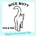 Cat Butt Svg and Png Files - Etsy