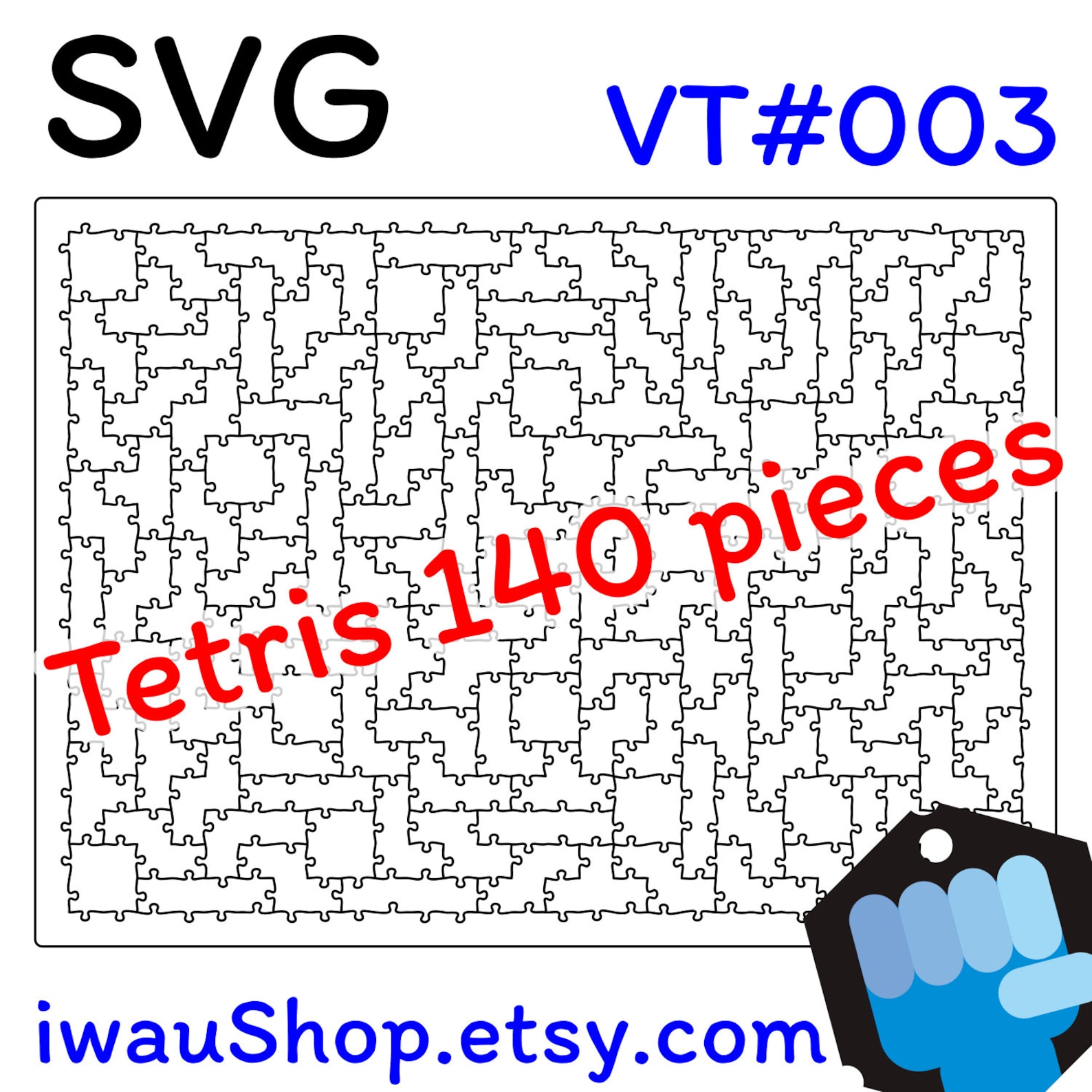 Puzzle Laser Cut Machine File SVG , Tetris Design , Puzzle Templates - Etsy