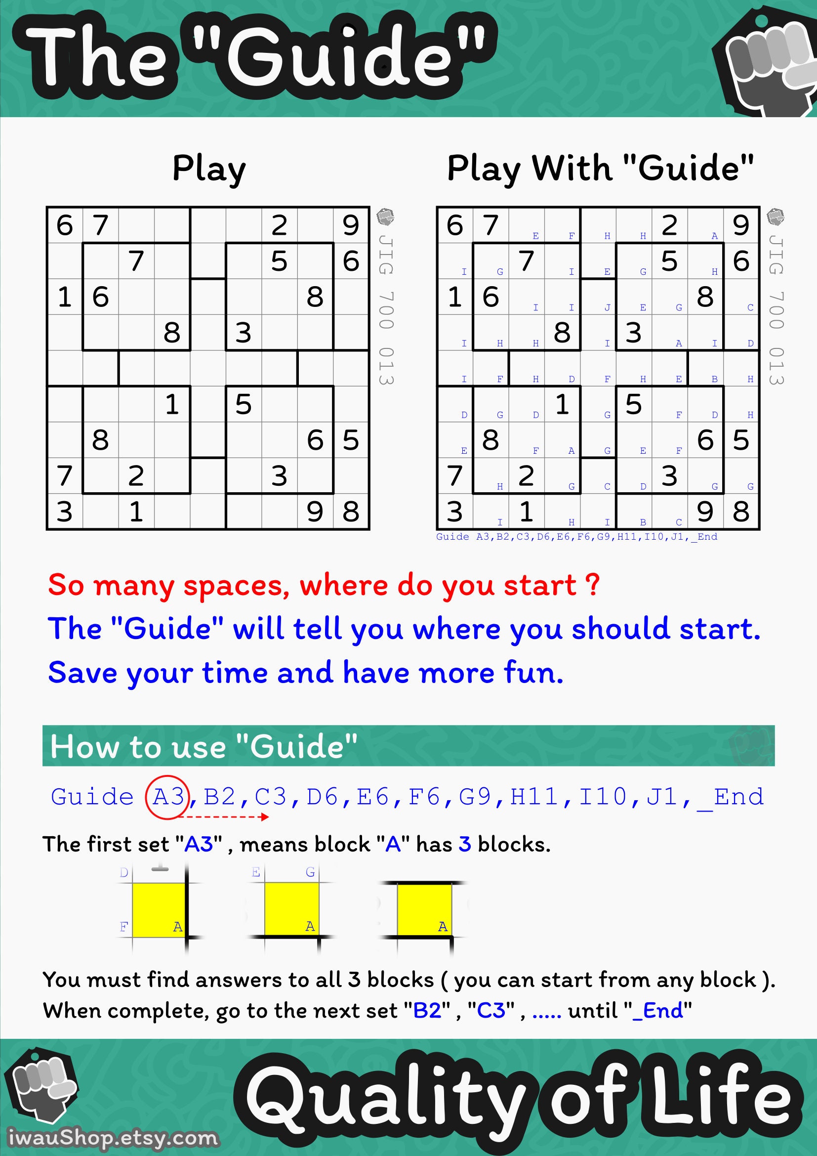 Hard [EW001] Random Region Shapes Sudoku 200 Tables With "guide" and ...