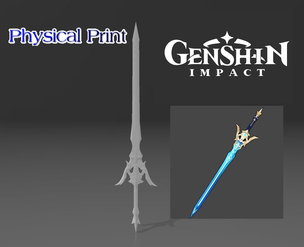 Genshin Impact Freedom-sworn Sword 3D PRINT Cosplay Prop | Etsy