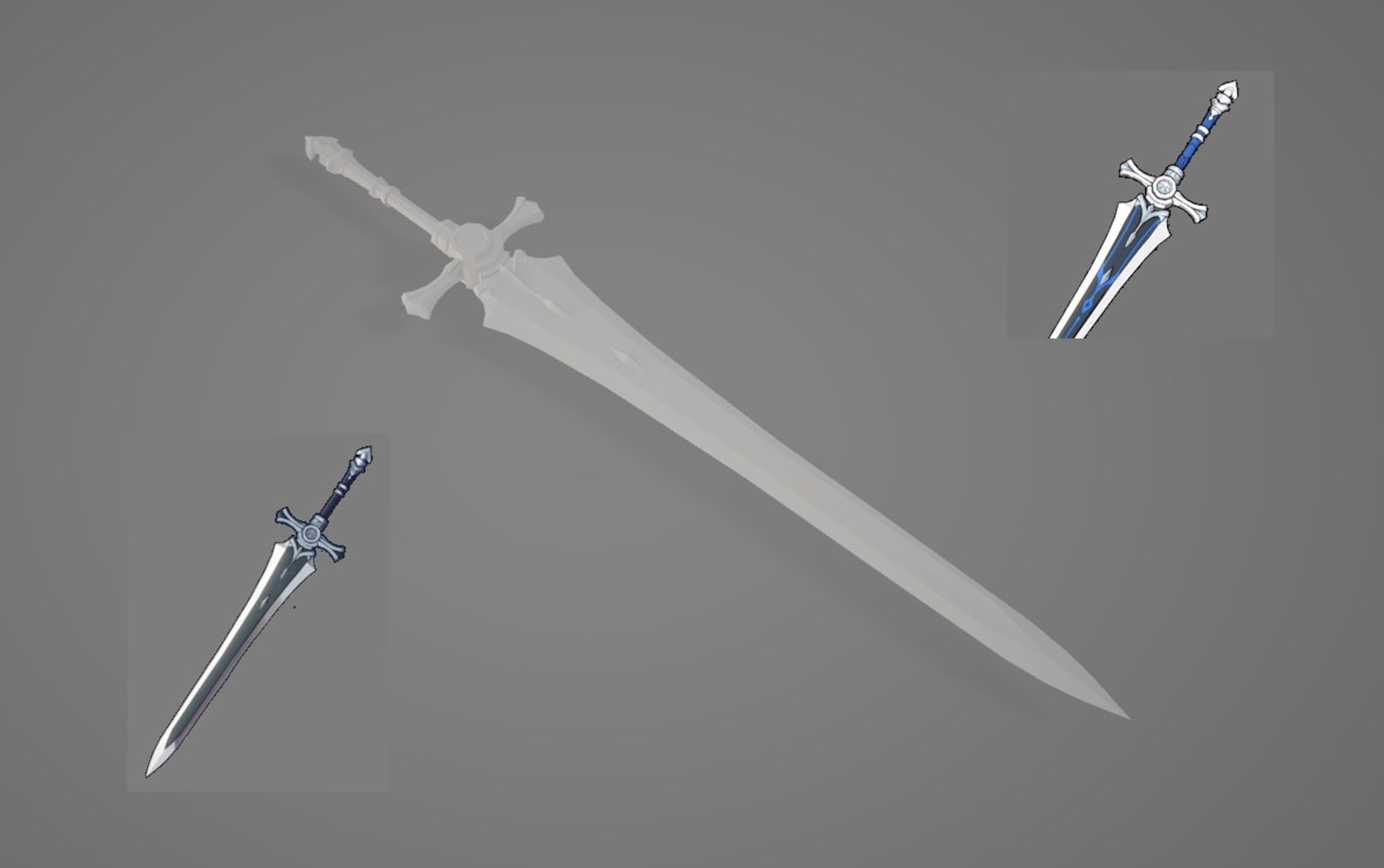 Genshin Impact White Iron Greatsword 3D Print Files Cosplay, Prop ...