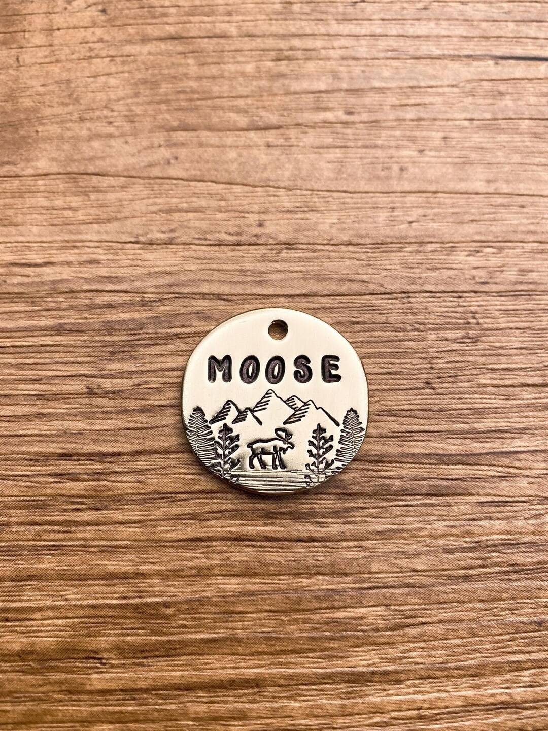 Pet ID Tag / Moose Dog Tag / Pet Name Tag / Dog ID Tag / Cat - Etsy