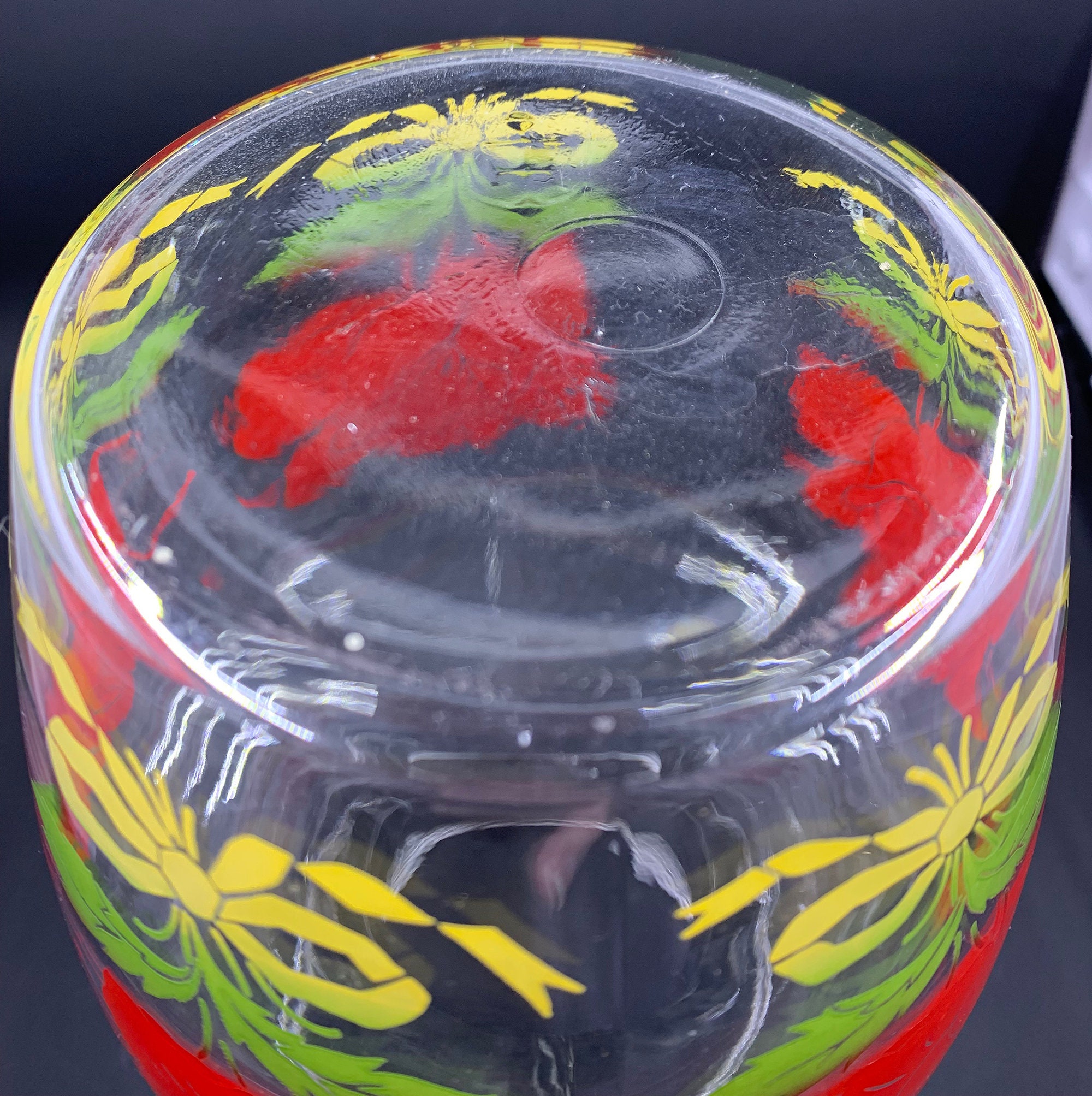 Anchor Hocking Red Rose Carafe - Etsy