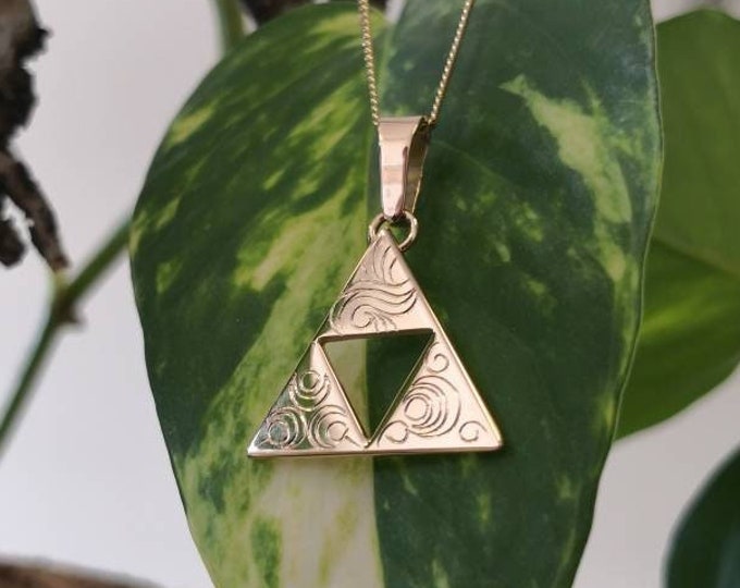 Triforce - Legend of Zelda Inspired 14K Gold -pendant - Etsy