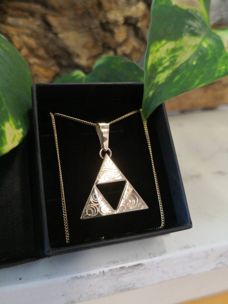 Triforce Legend of Zelda Inspired 14K Gold pendant - Etsy