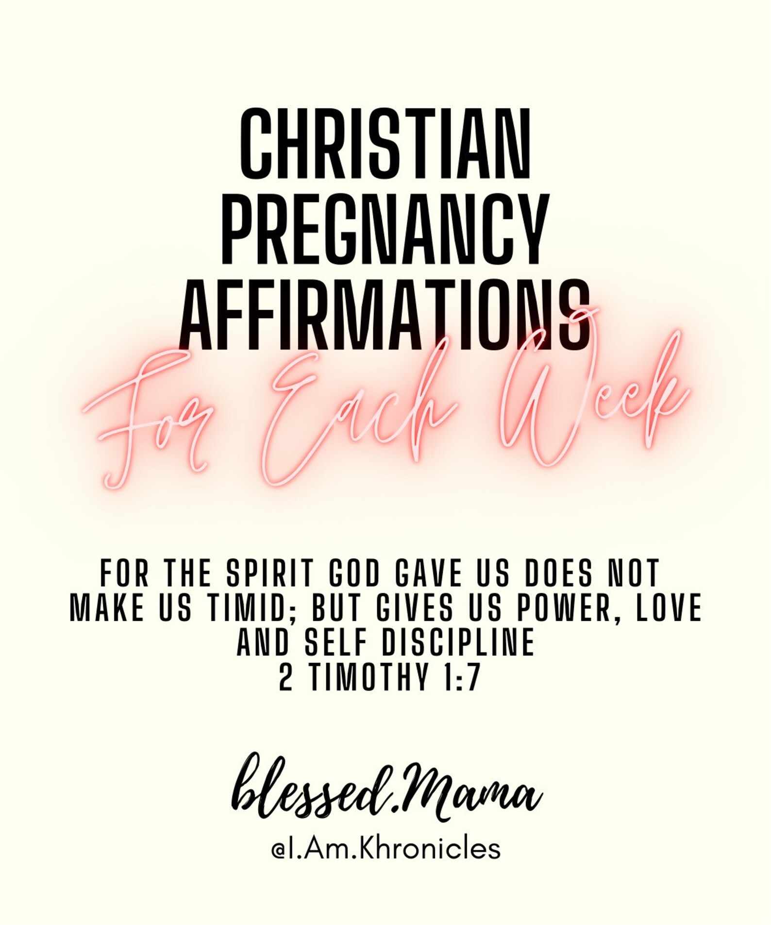 Positive Pregnancy Affirmation Cards With Bible Verses | Etsy