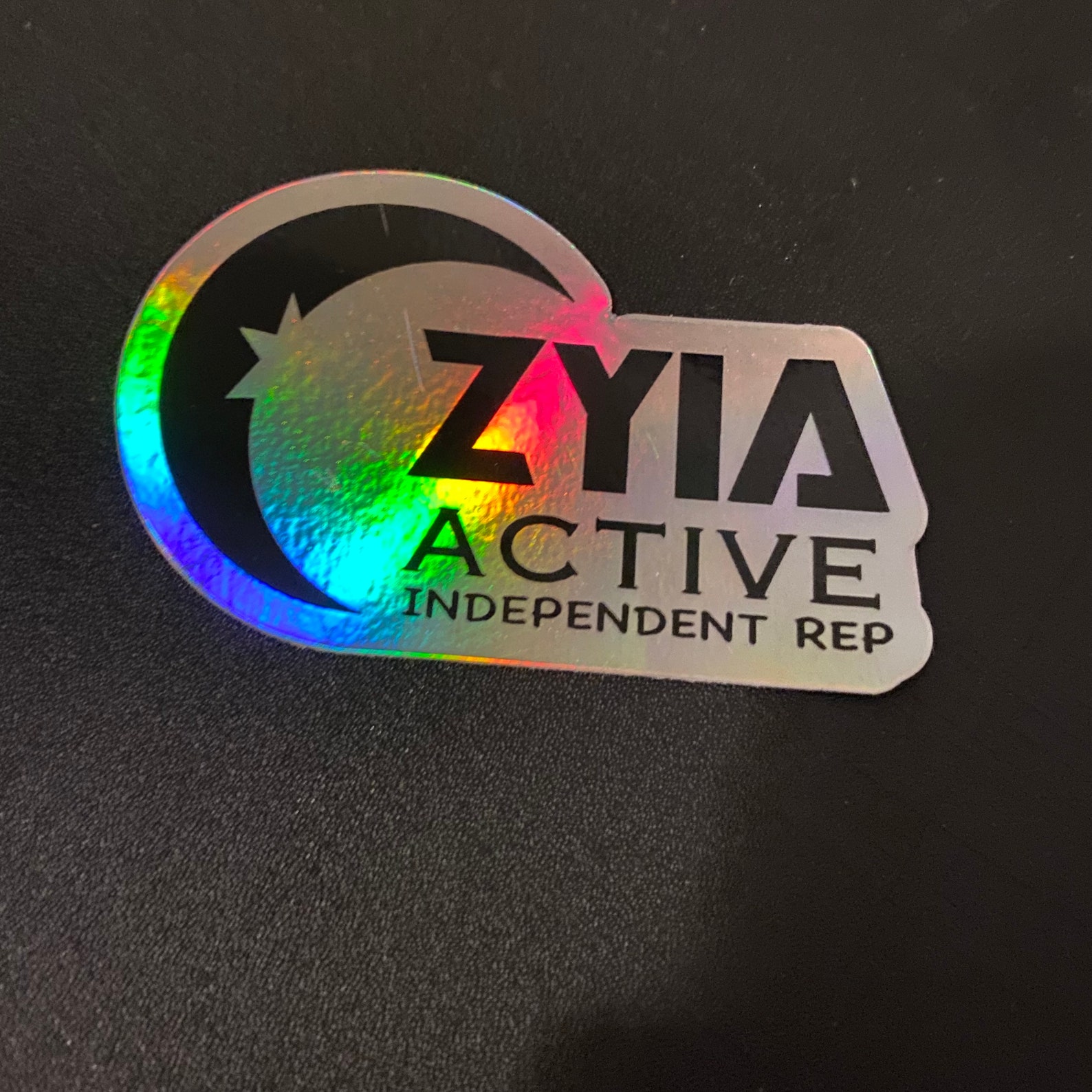 ZYIA Logo Holographic Sticker Ind Rep - Etsy