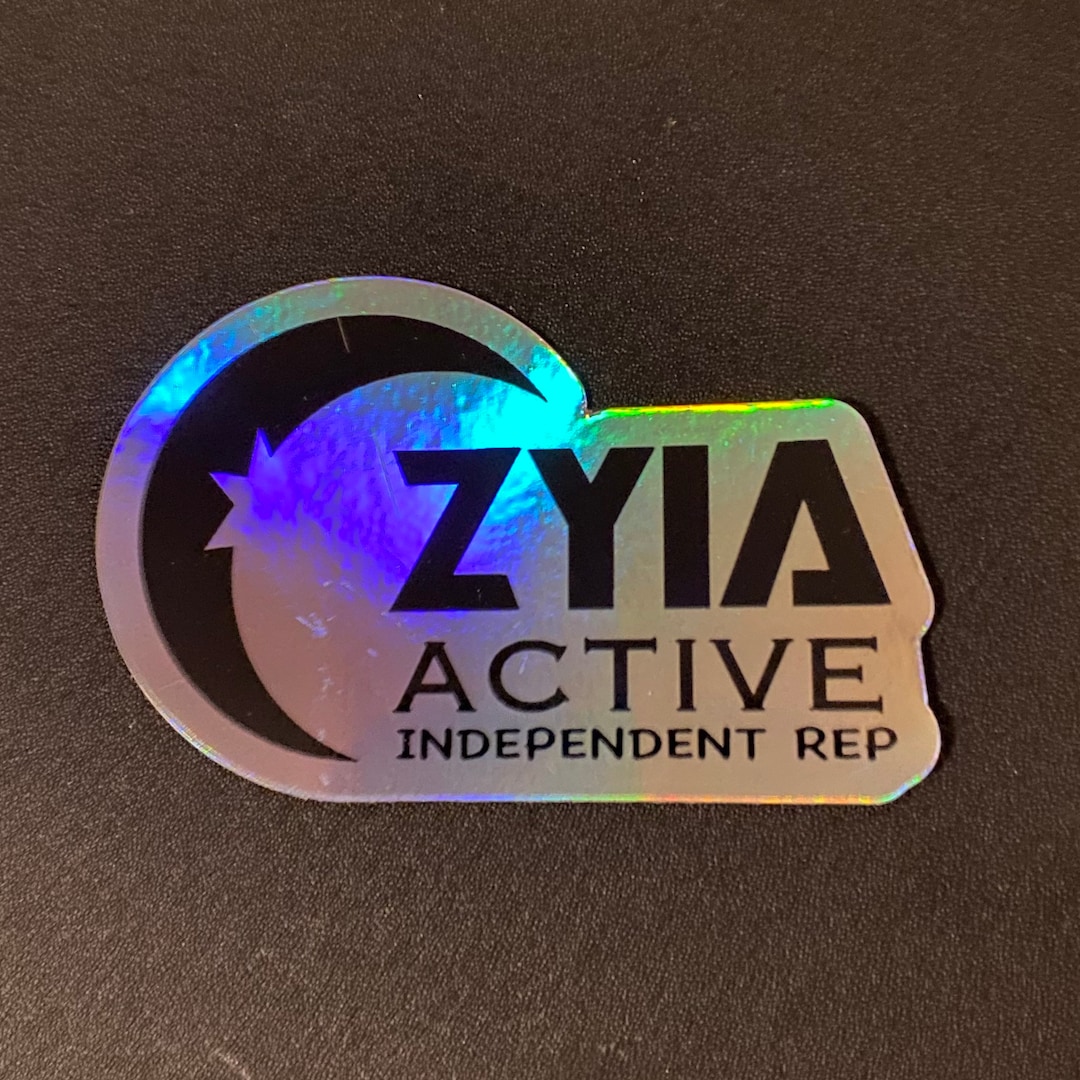 ZYIA Logo Holographic Sticker Ind Rep - Etsy
