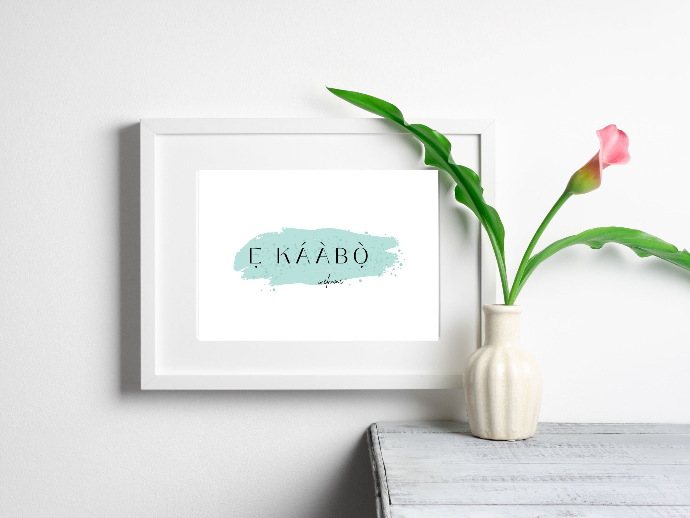 Ekaabo, Welcome Sign, Yoruba, Unique African Wall Art, Nigerian Wall ...