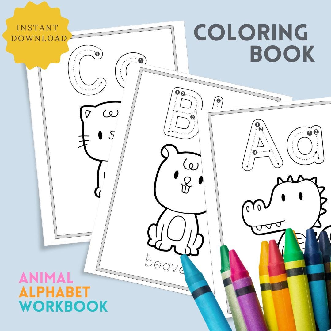 Alphabet Coloring Book | ABC Printable Pages | Toddler & Preschool ...